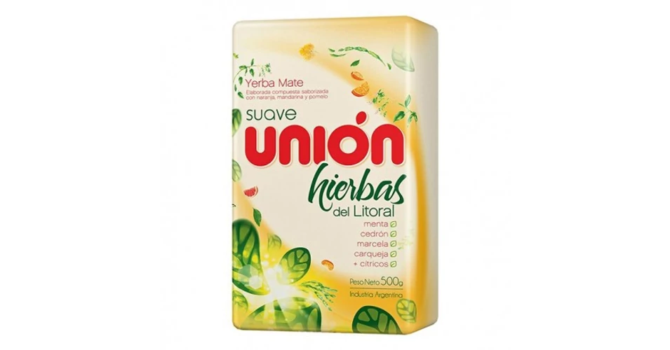Yerba Mate Tea, Union Hierbas del Litoral 500g - Union - Yerba Mate Tea ...